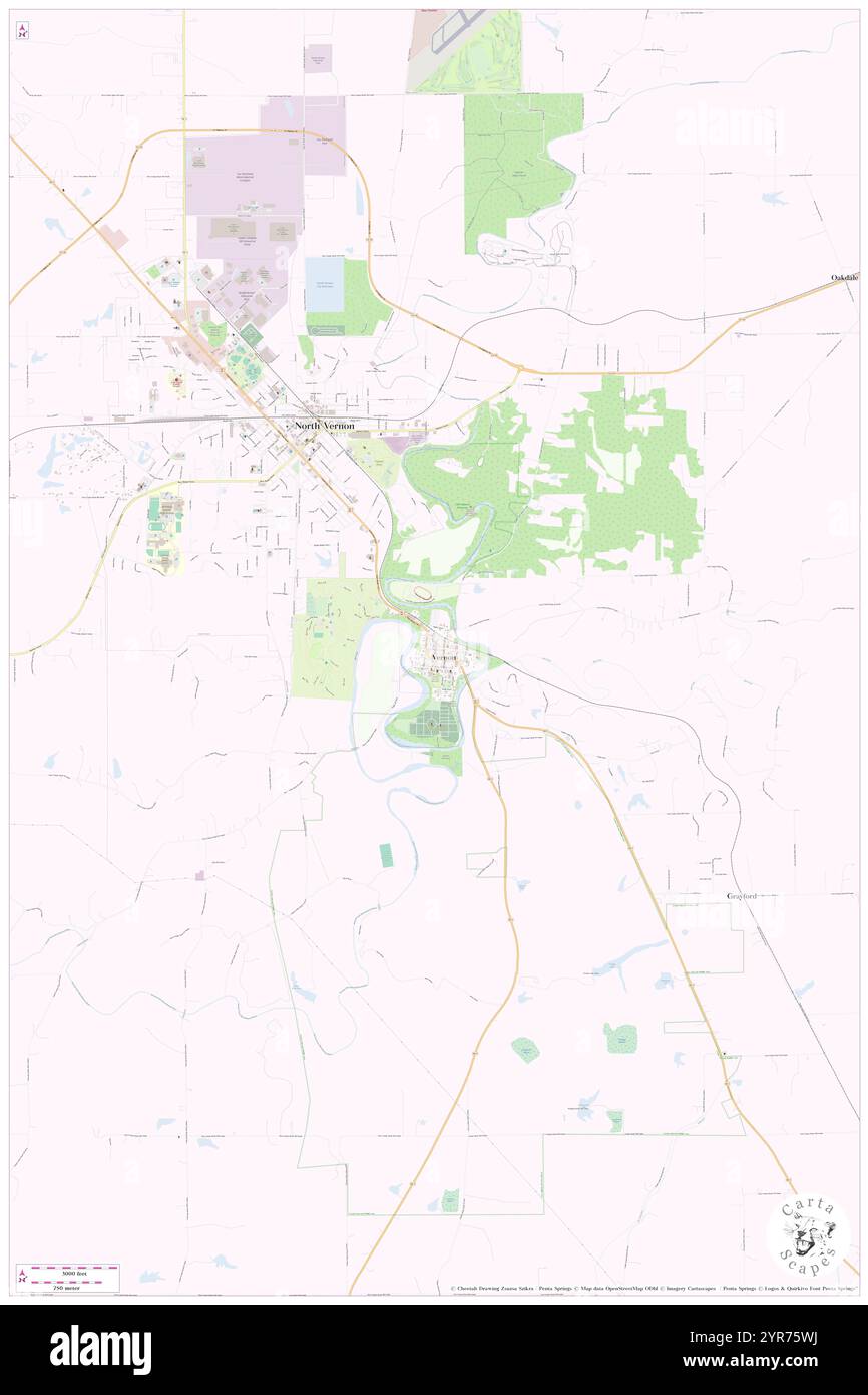 Vernon indiana map Cut Out Stock Images & Pictures - Alamy