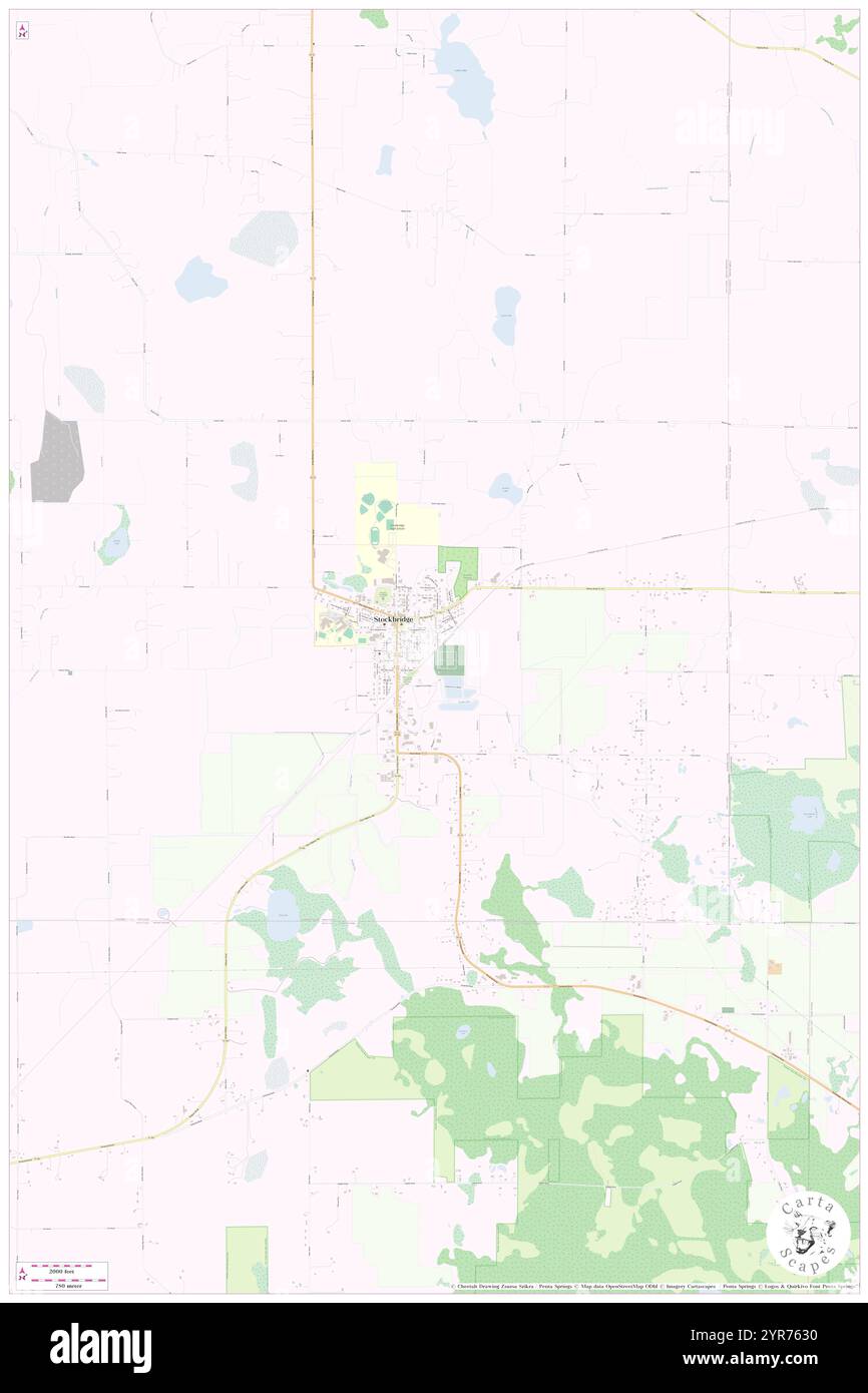 Stockbridge michigan map Cut Out Stock Images & Pictures - Alamy