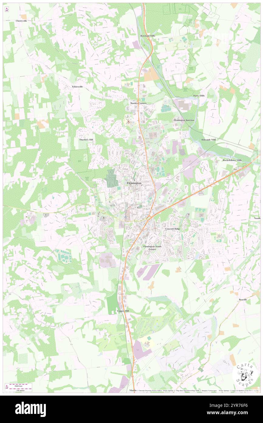 Map of flemington new jersey Cut Out Stock Images & Pictures - Alamy
