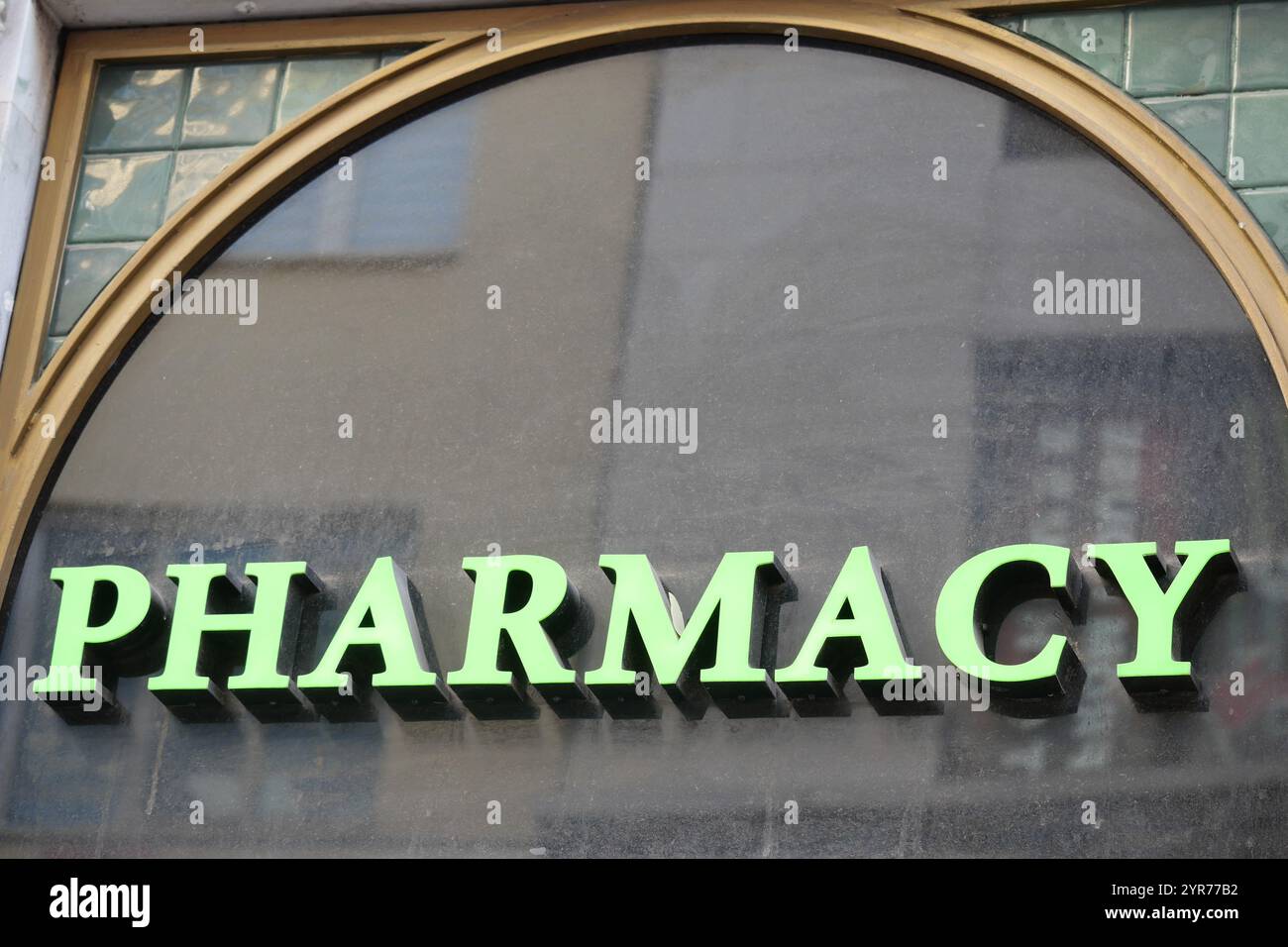 Pharmacy sign visible in vibrant hi-res stock photography and images ...