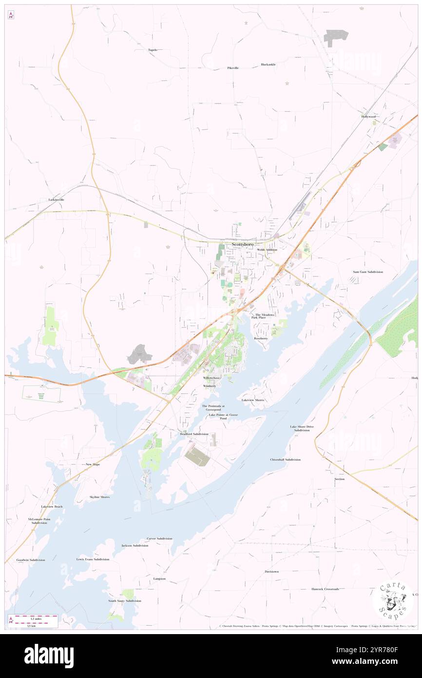 Scottsboro map Cut Out Stock Images & Pictures - Alamy