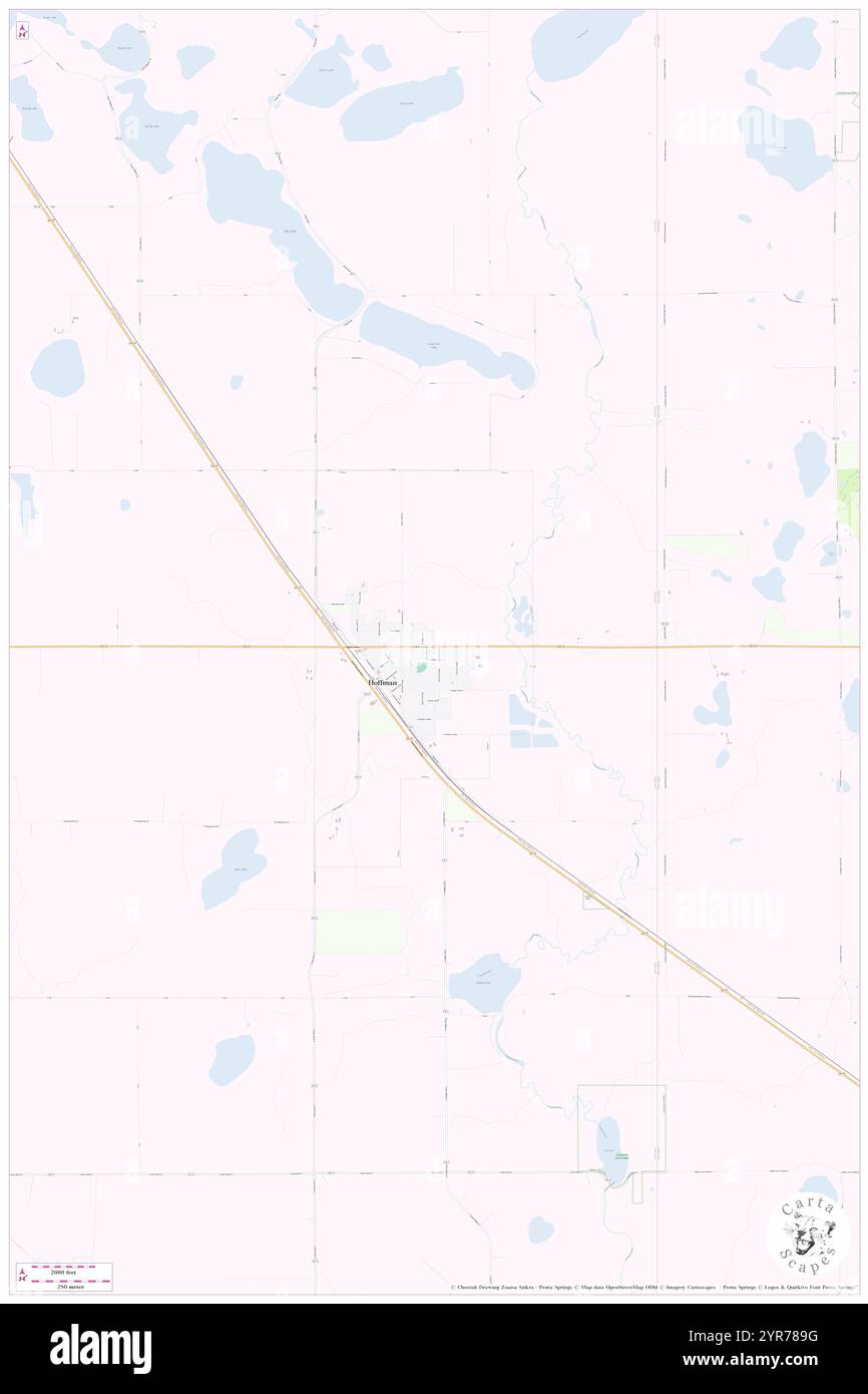 Map of hoffman minnesota Cut Out Stock Images & Pictures - Alamy