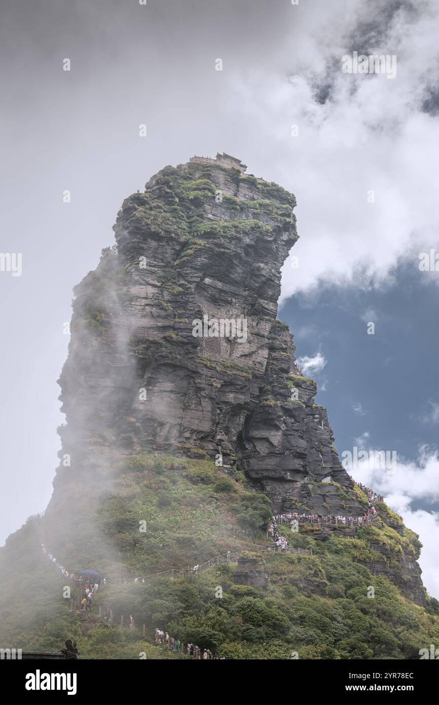 The Fanjingshan or Mount Fanjing on a sunny day in Tongren, Guizhou ...