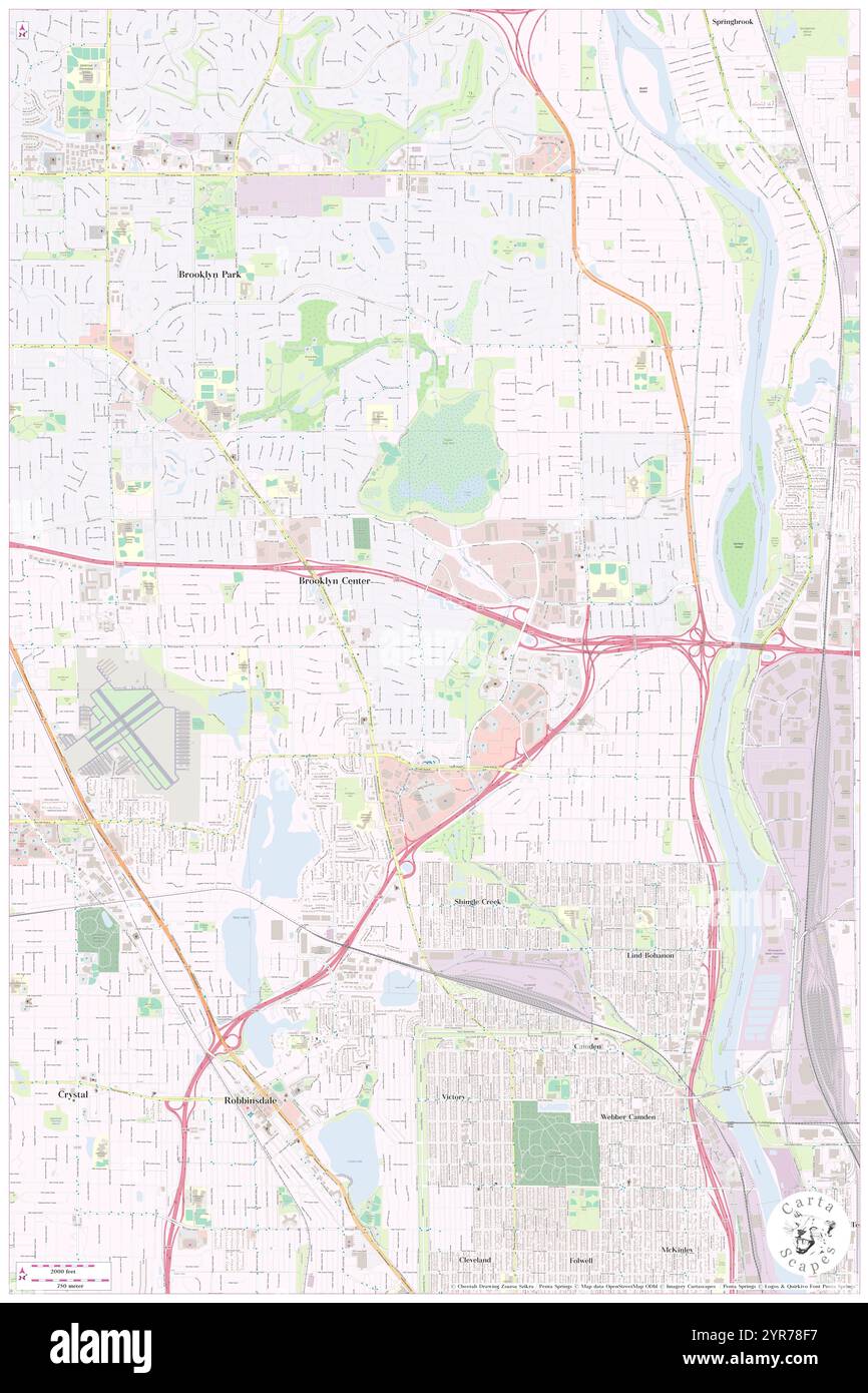 This atlas features maps of brooklyn center hi-res stock photography ...
