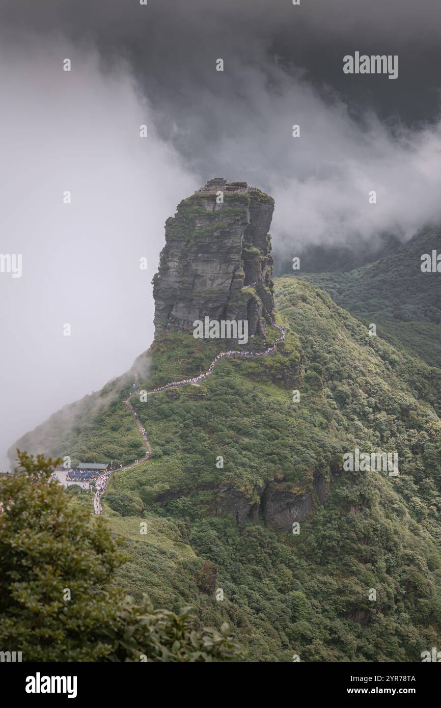Fanjingshan mountain scenery with view of the red cloud golden peak ...