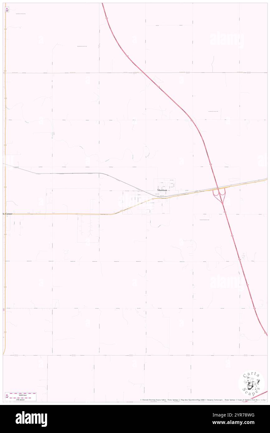 Map of morrison oklahoma Cut Out Stock Images & Pictures - Alamy