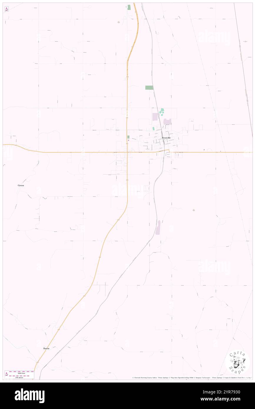 Map of westville oklahoma Cut Out Stock Images & Pictures - Alamy