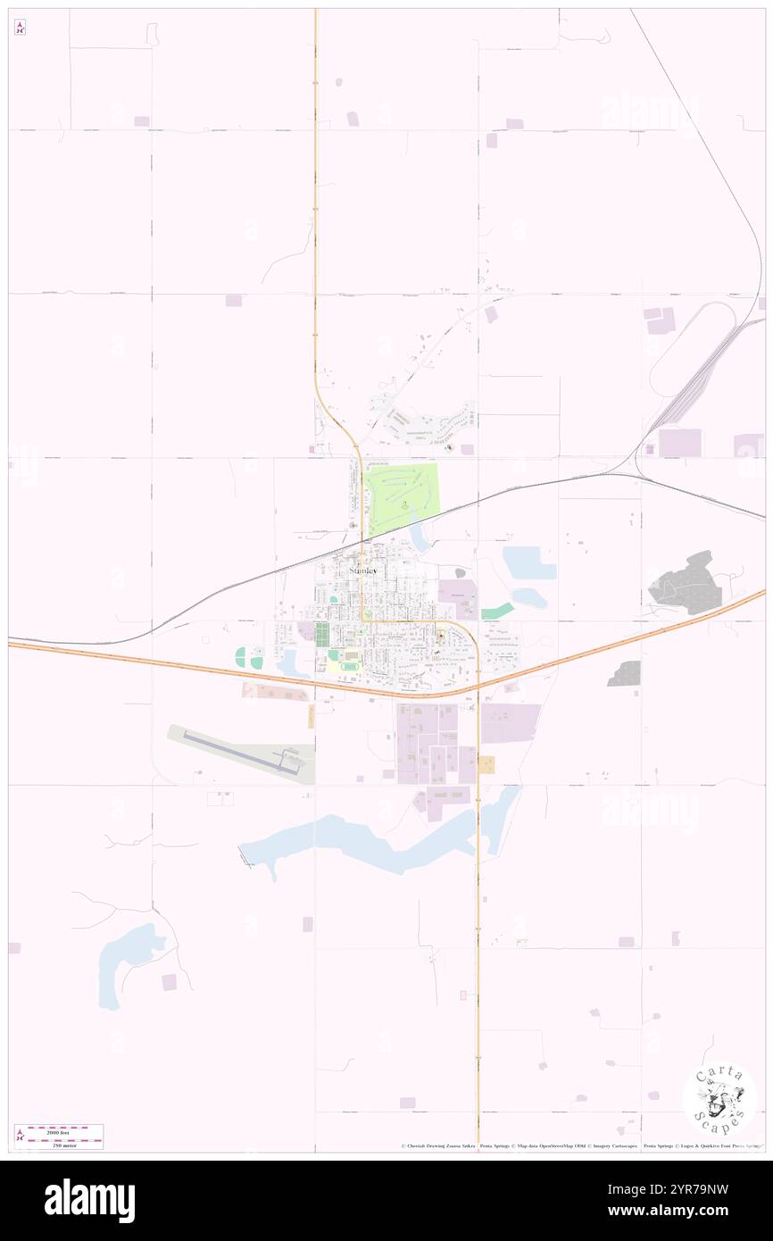 Map of stanley north dakota Cut Out Stock Images & Pictures - Alamy