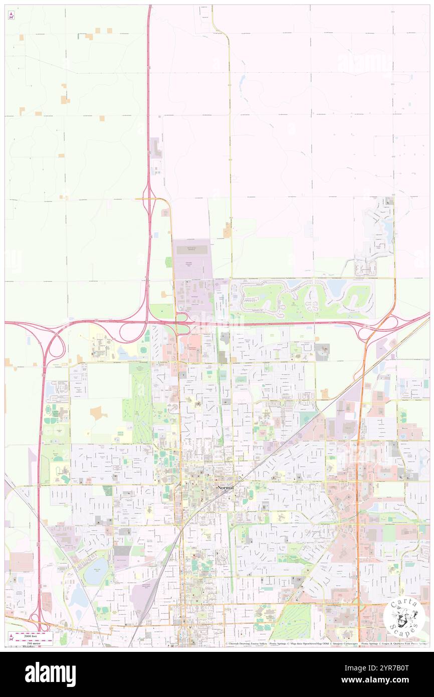 Map of normal illinois Cut Out Stock Images & Pictures - Alamy