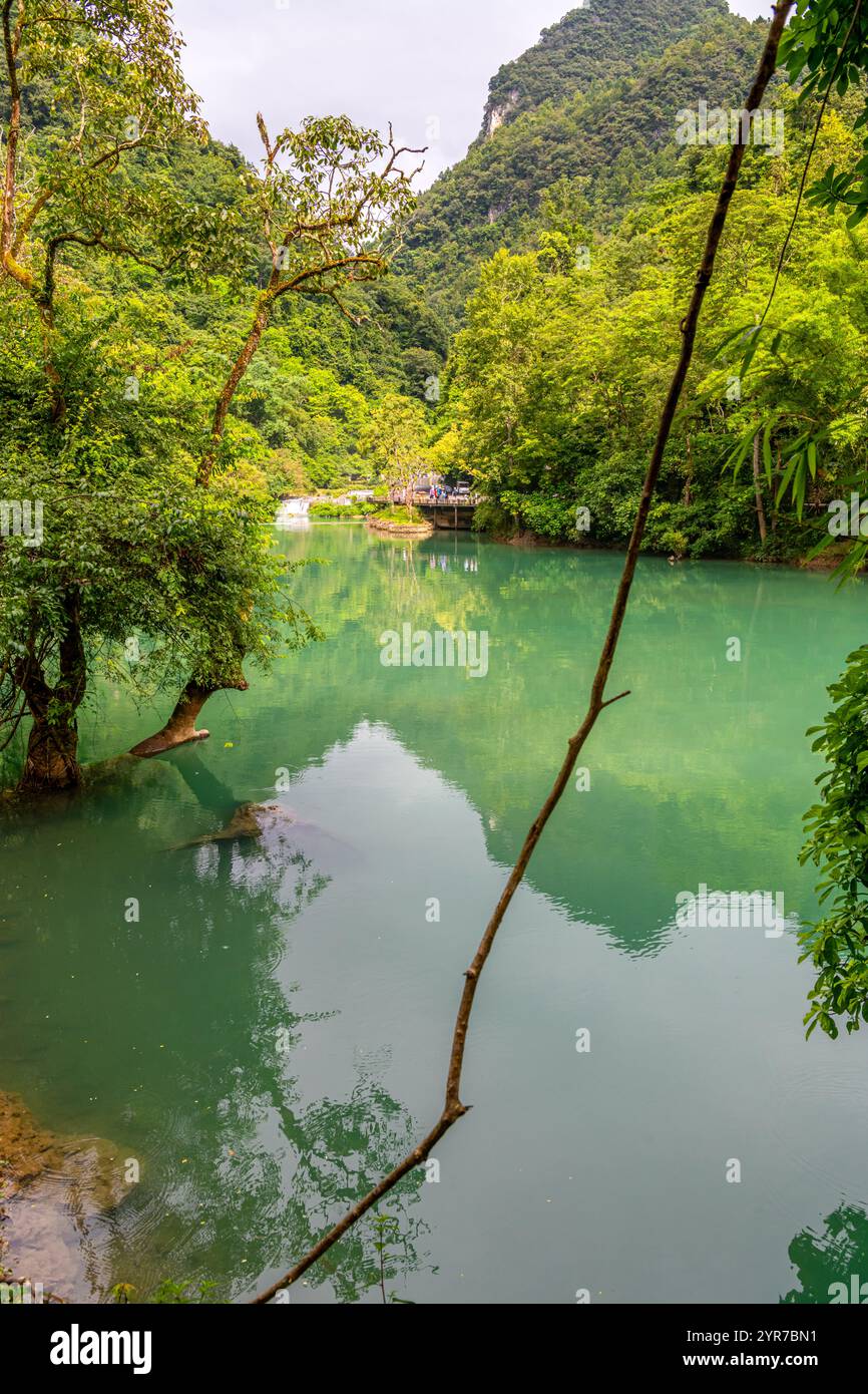 Natural scenery of xiaoqikong scenic spot in Libo County, Guizhou ...