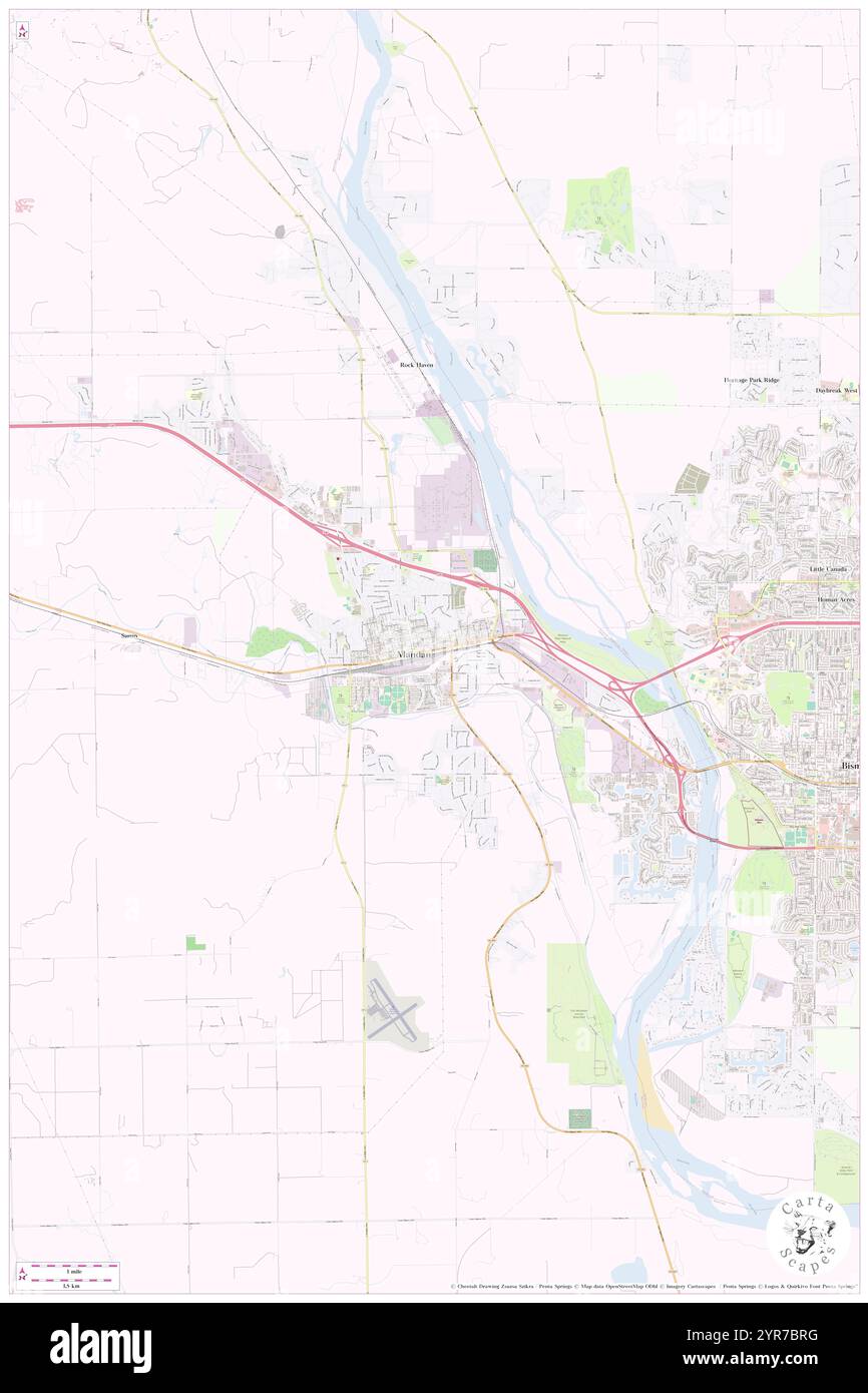 Map of mandan Cut Out Stock Images & Pictures - Alamy