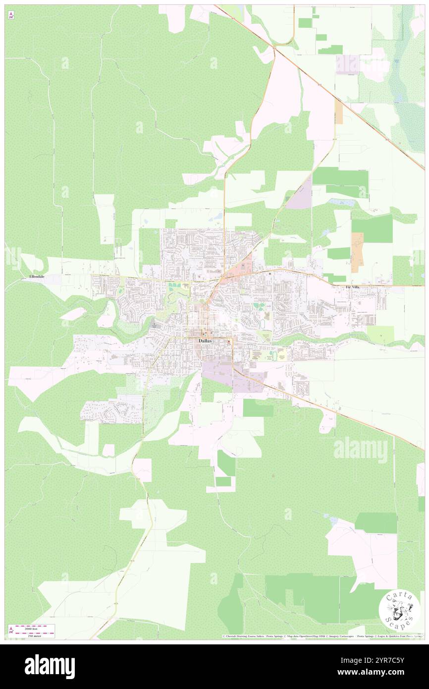 Dallas oregon map Cut Out Stock Images & Pictures - Alamy