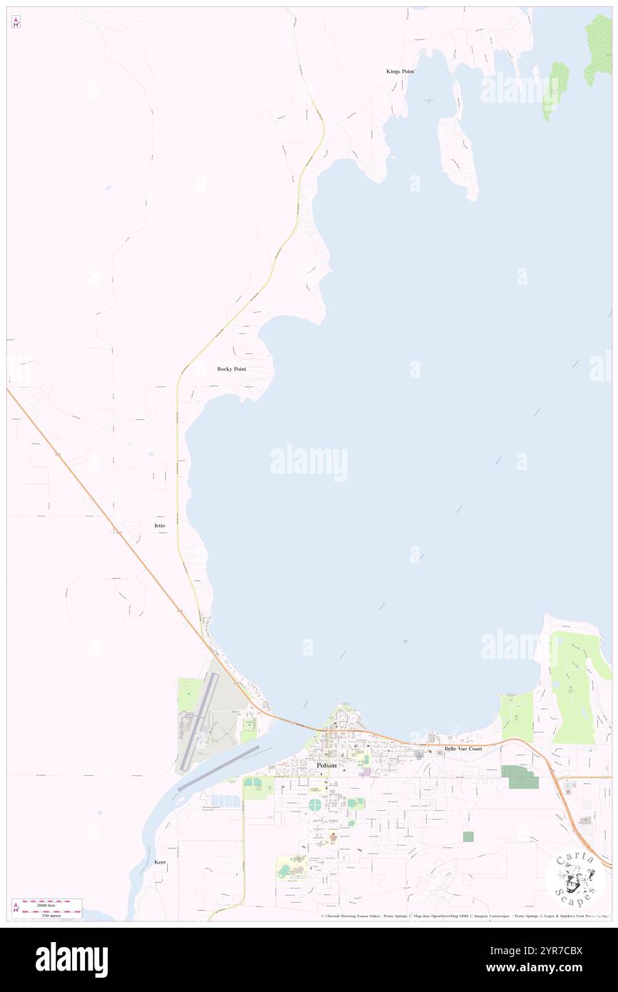 Map of polson montana Cut Out Stock Images & Pictures - Alamy