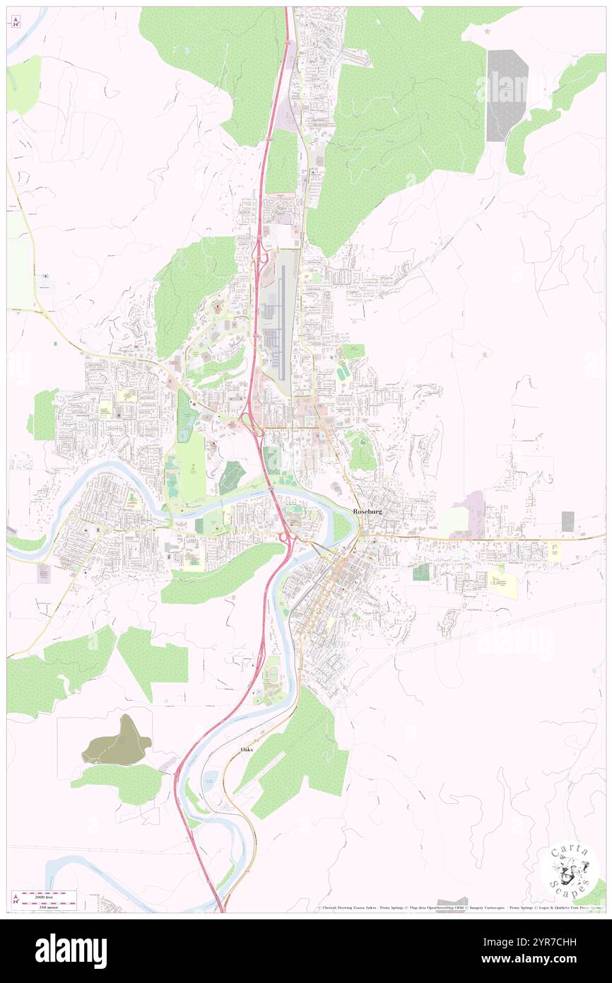 Roseburg oregon map Cut Out Stock Images & Pictures - Alamy