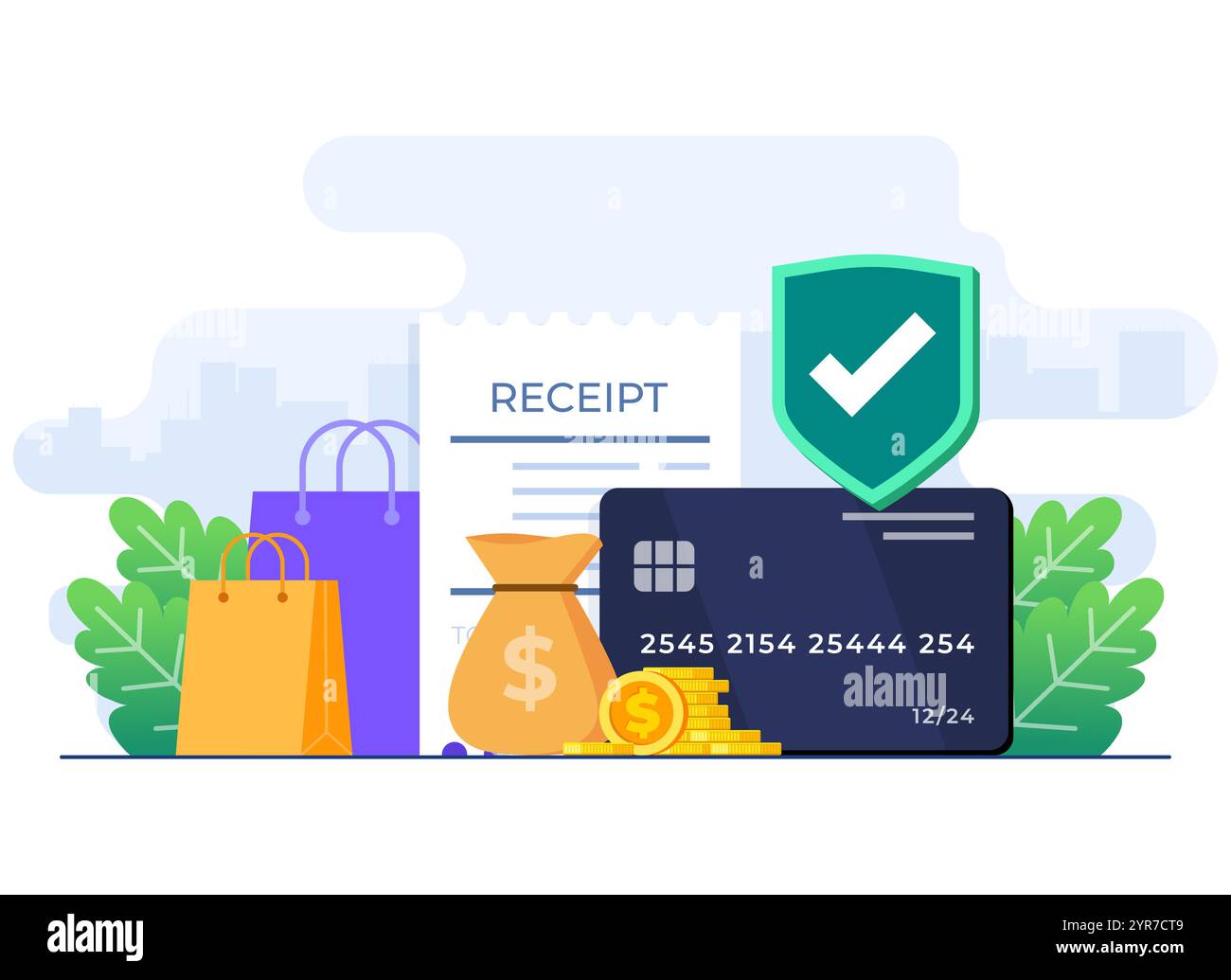 Making payment using credit card, Online payment concept, Cashless secure mobile payment, Online ...