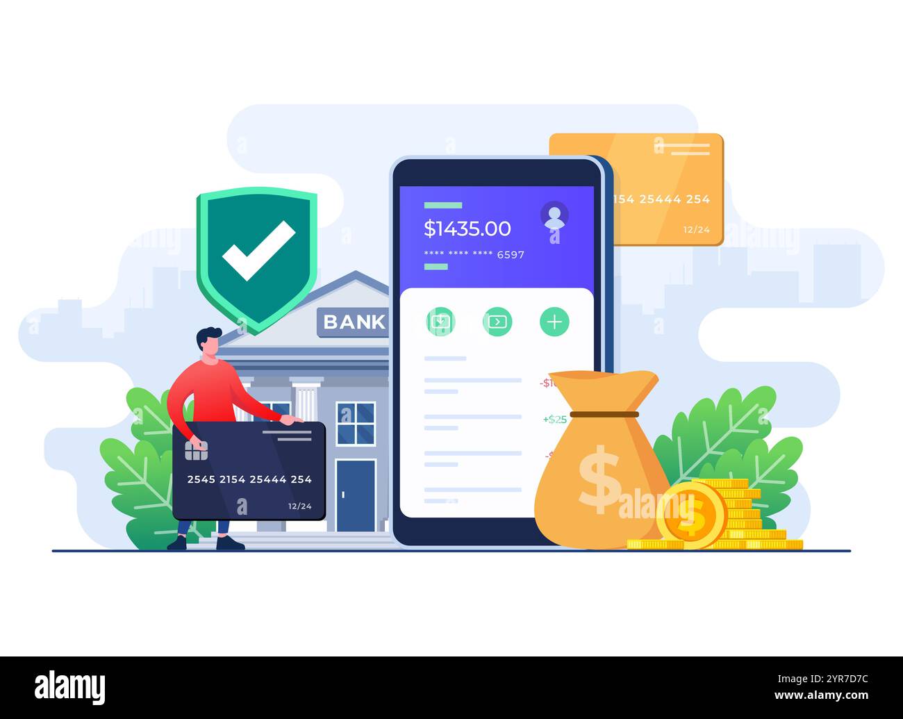 Using a card Stock Vector Images - Alamy