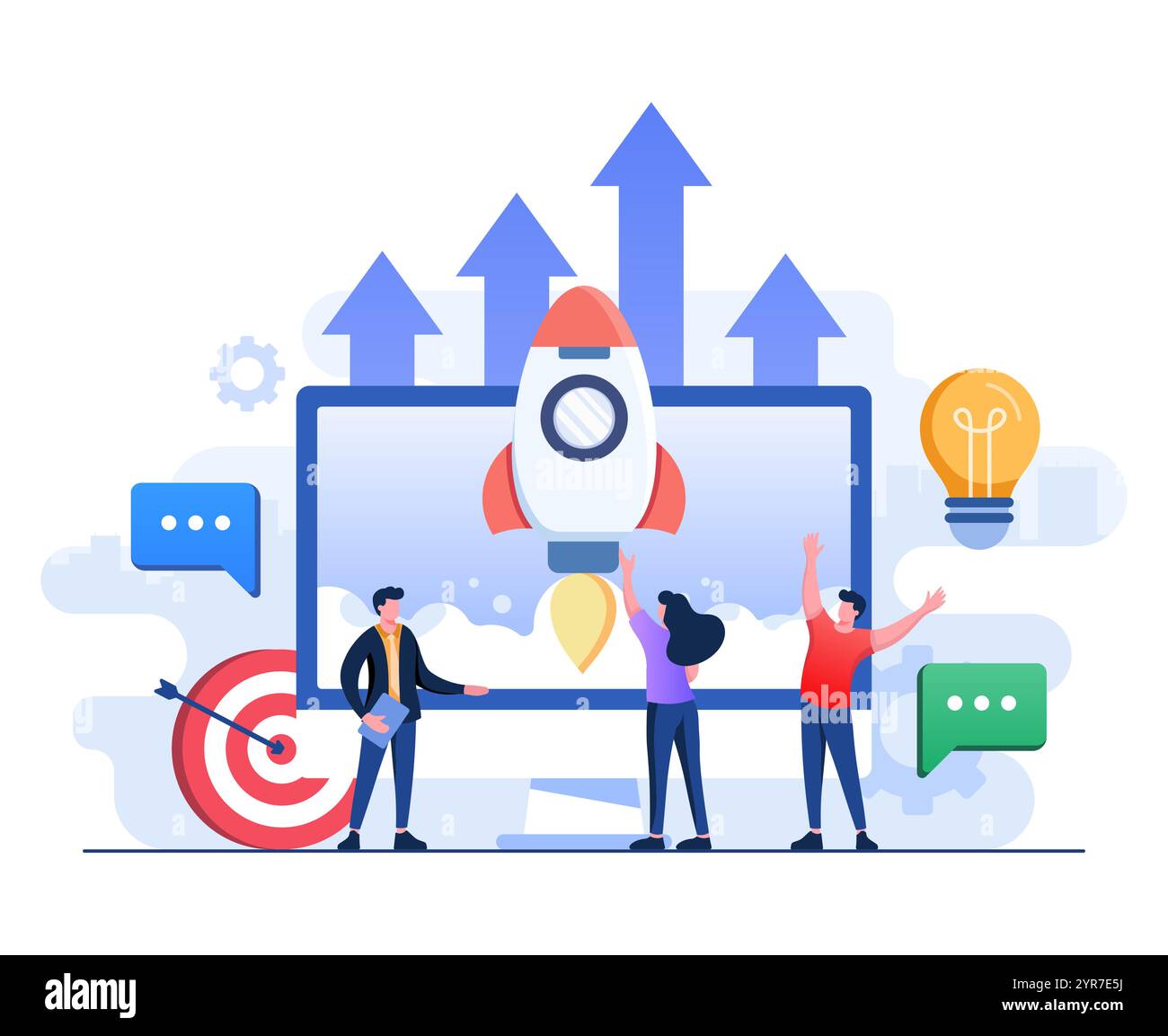 Launch innovation creative development Stock Vector Images - Alamy