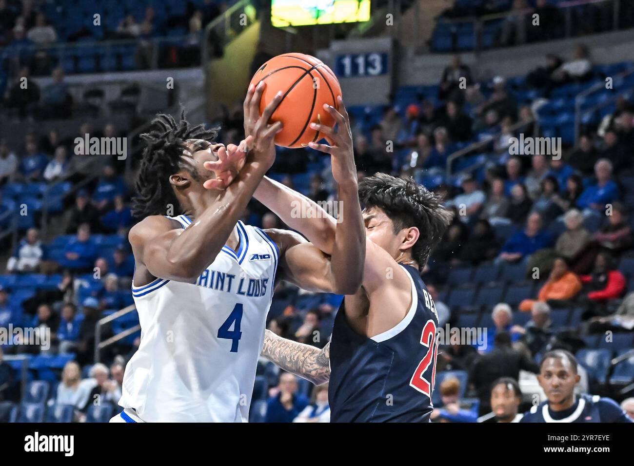 DECEMBER 02, 2024: Saint Louis Billikens guard Amari McCottry (4) gets ...