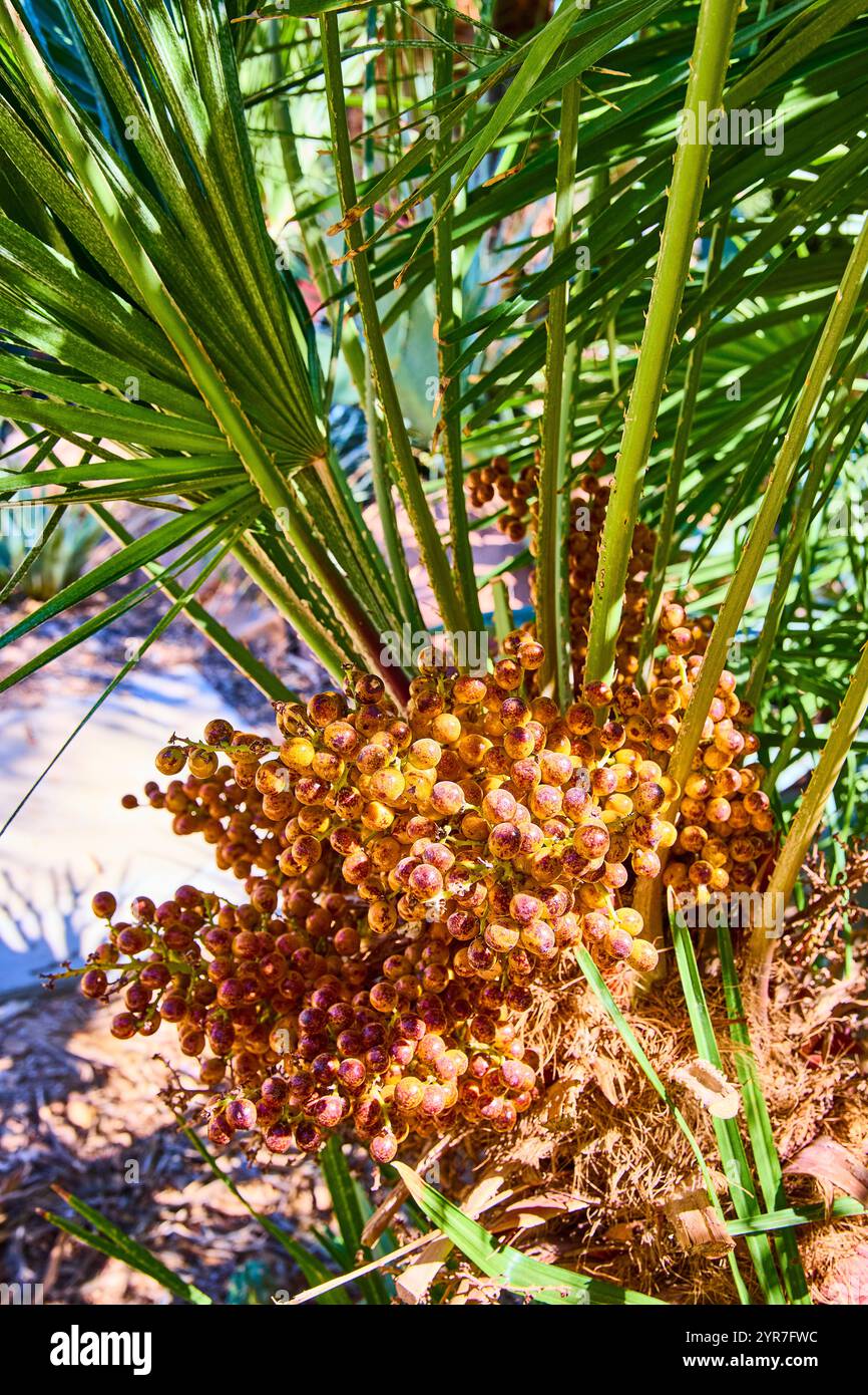 Vibrant Palm Berries and Lush Foliage at Eye Level Stock Photo - Alamy