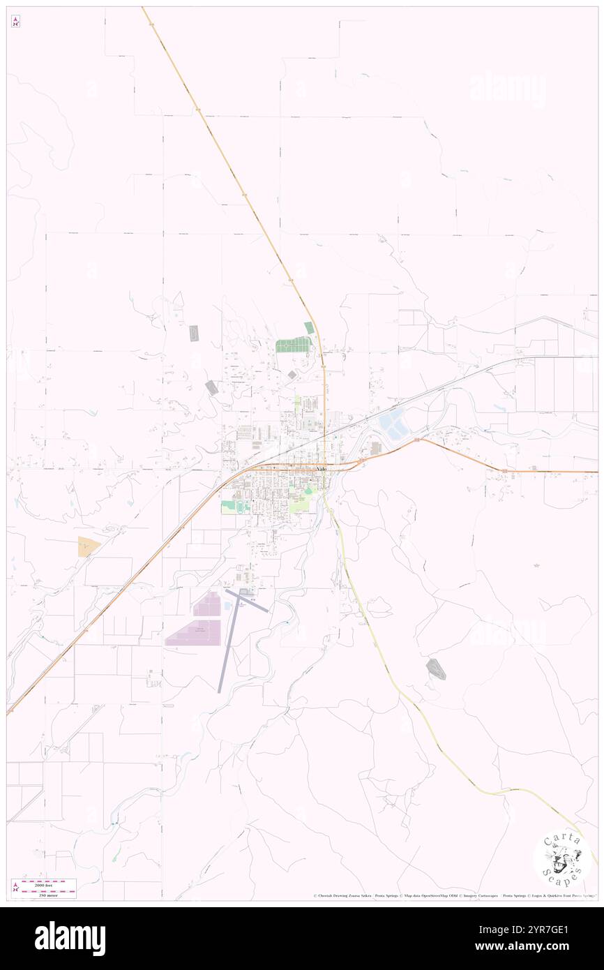 Malheur county map hi-res stock photography and images - Alamy