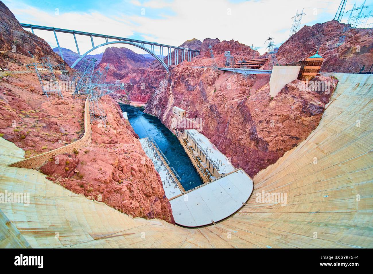 Hoover dam bridge wide hi-res stock photography and images - Alamy