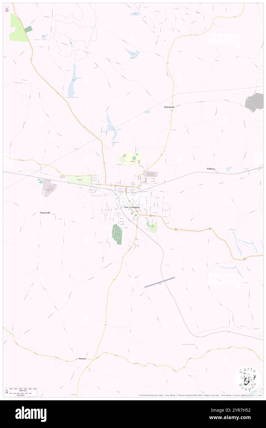 Map of new lexington Cut Out Stock Images & Pictures - Alamy
