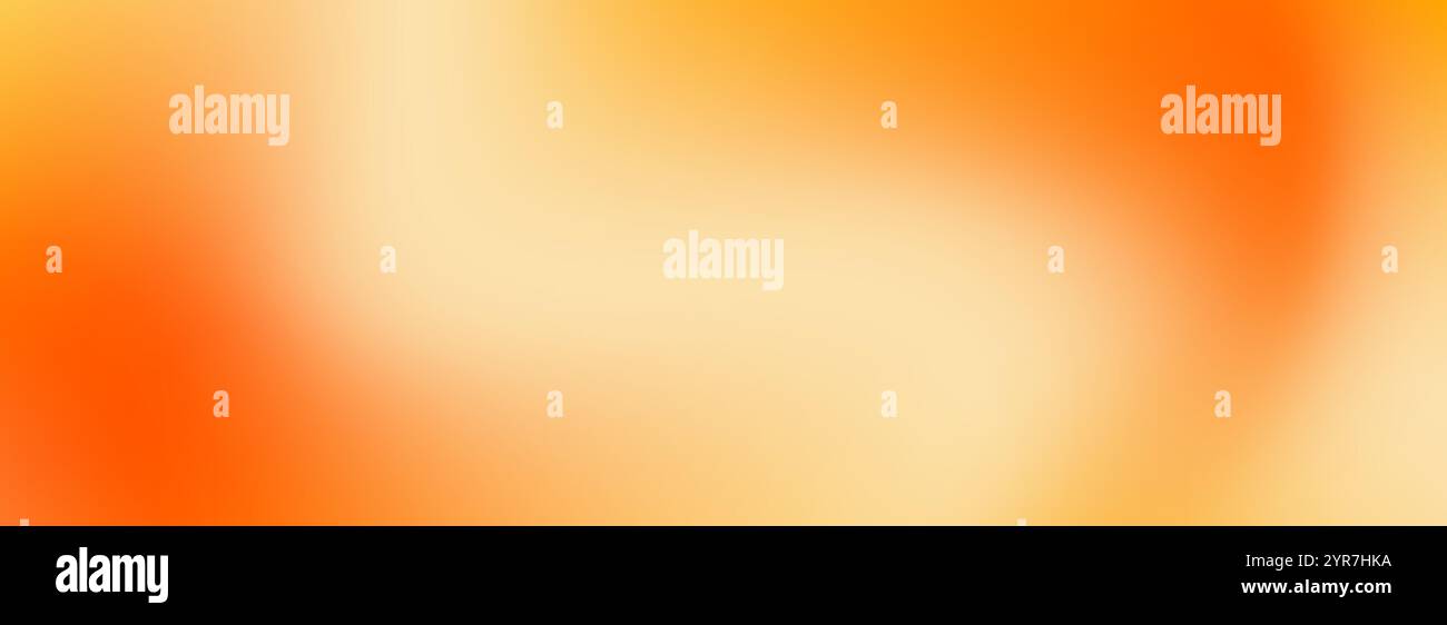 Warm orange yellow gradient background. Autumn colored blurred ...