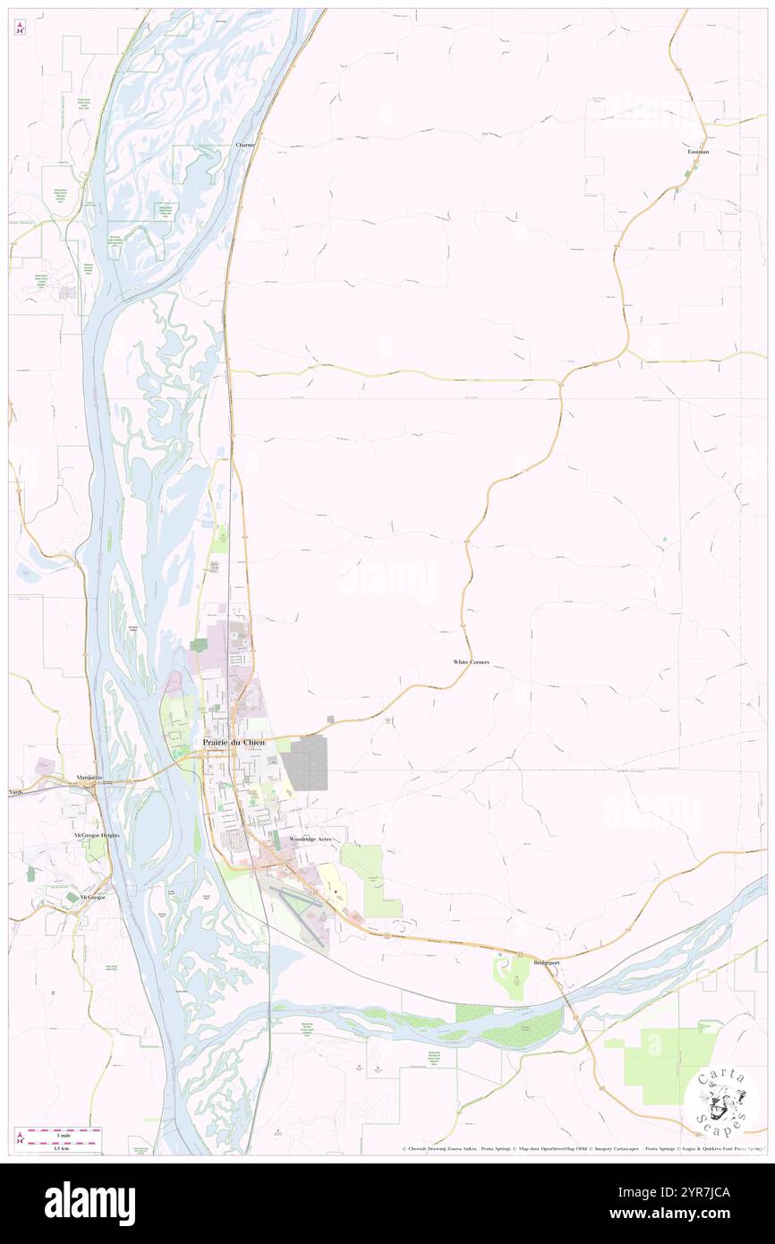Map of prairie du chien Cut Out Stock Images & Pictures - Alamy