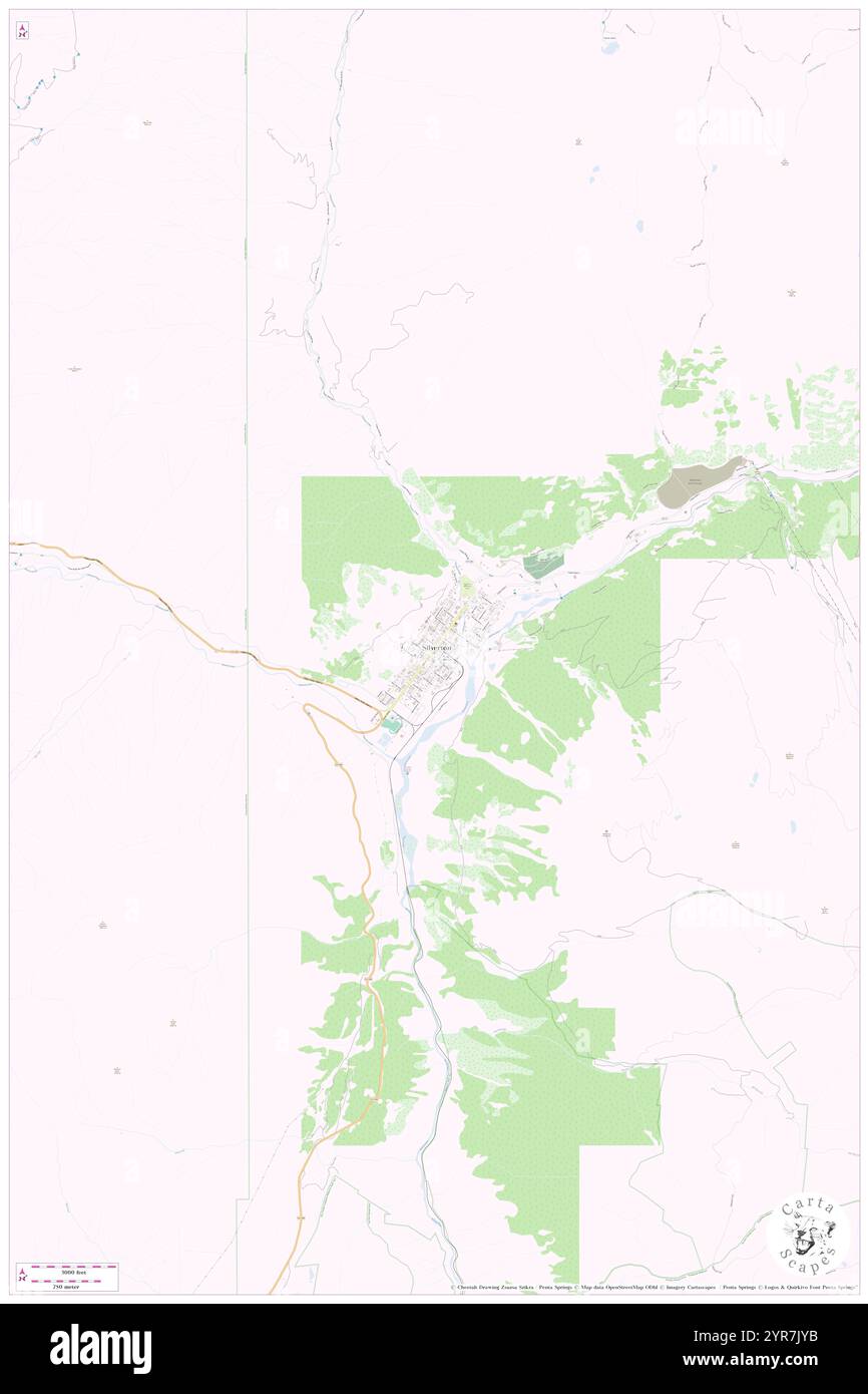 Silverton colorado map Cut Out Stock Images & Pictures - Alamy