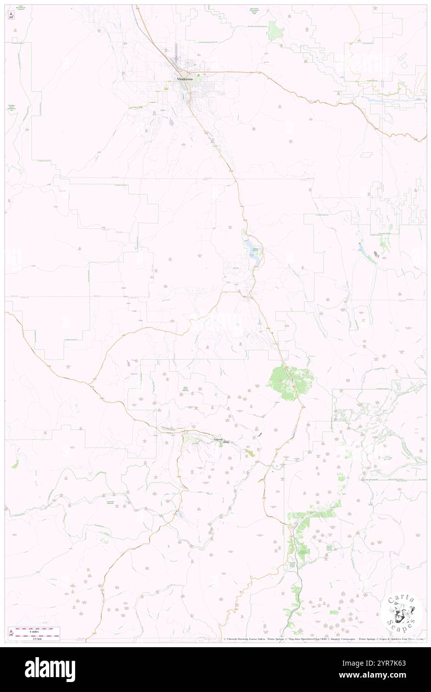 Map of ouray Cut Out Stock Images & Pictures - Alamy