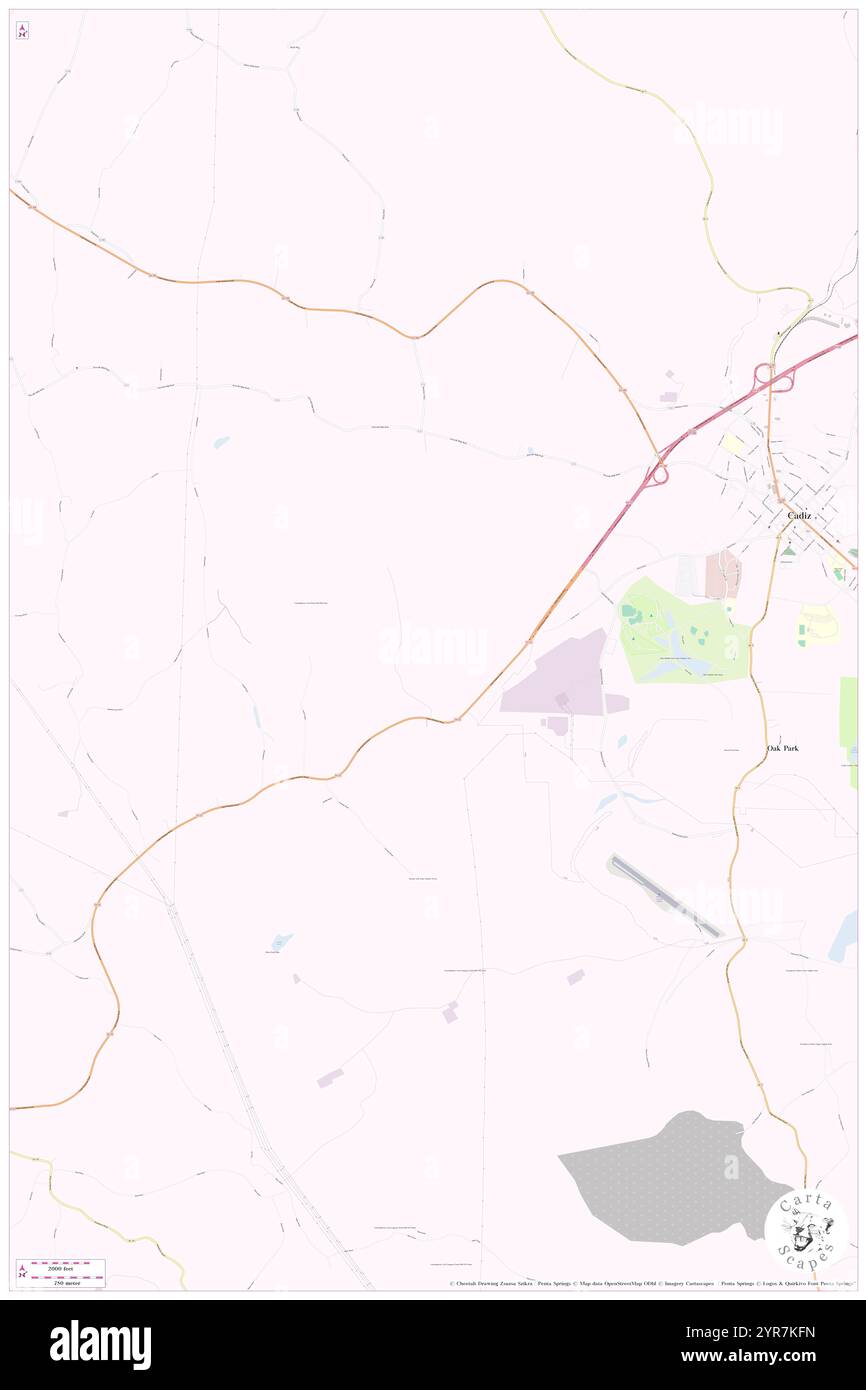 Map of cadiz ohio Cut Out Stock Images & Pictures - Alamy