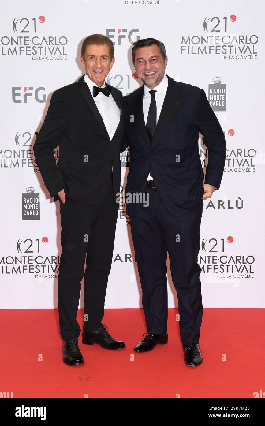 Monaco, France. 30th Nov, 2024. Giorgio Damiani and Ezio Greggio attend ...