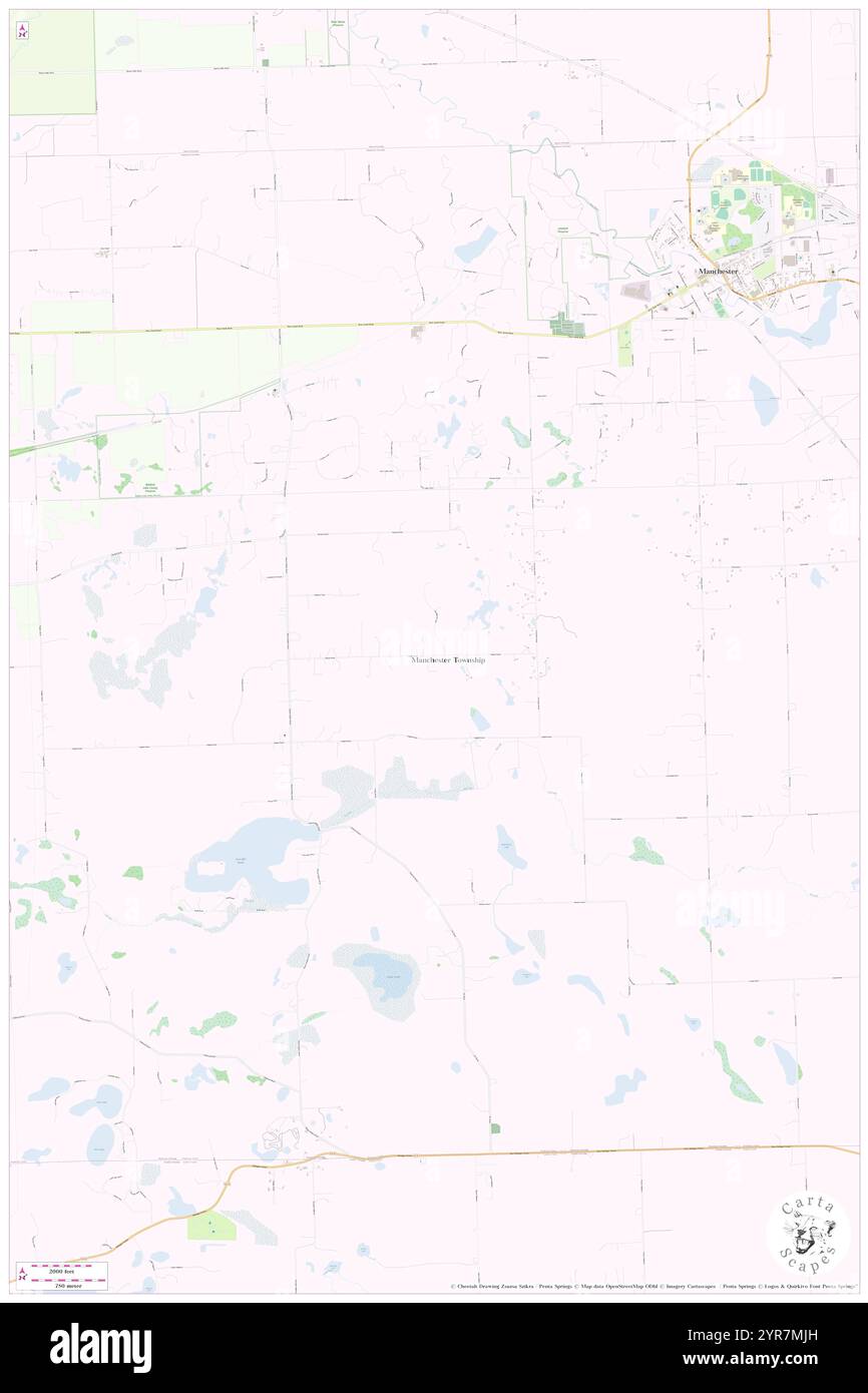 Map of manchester michigan Cut Out Stock Images & Pictures - Alamy