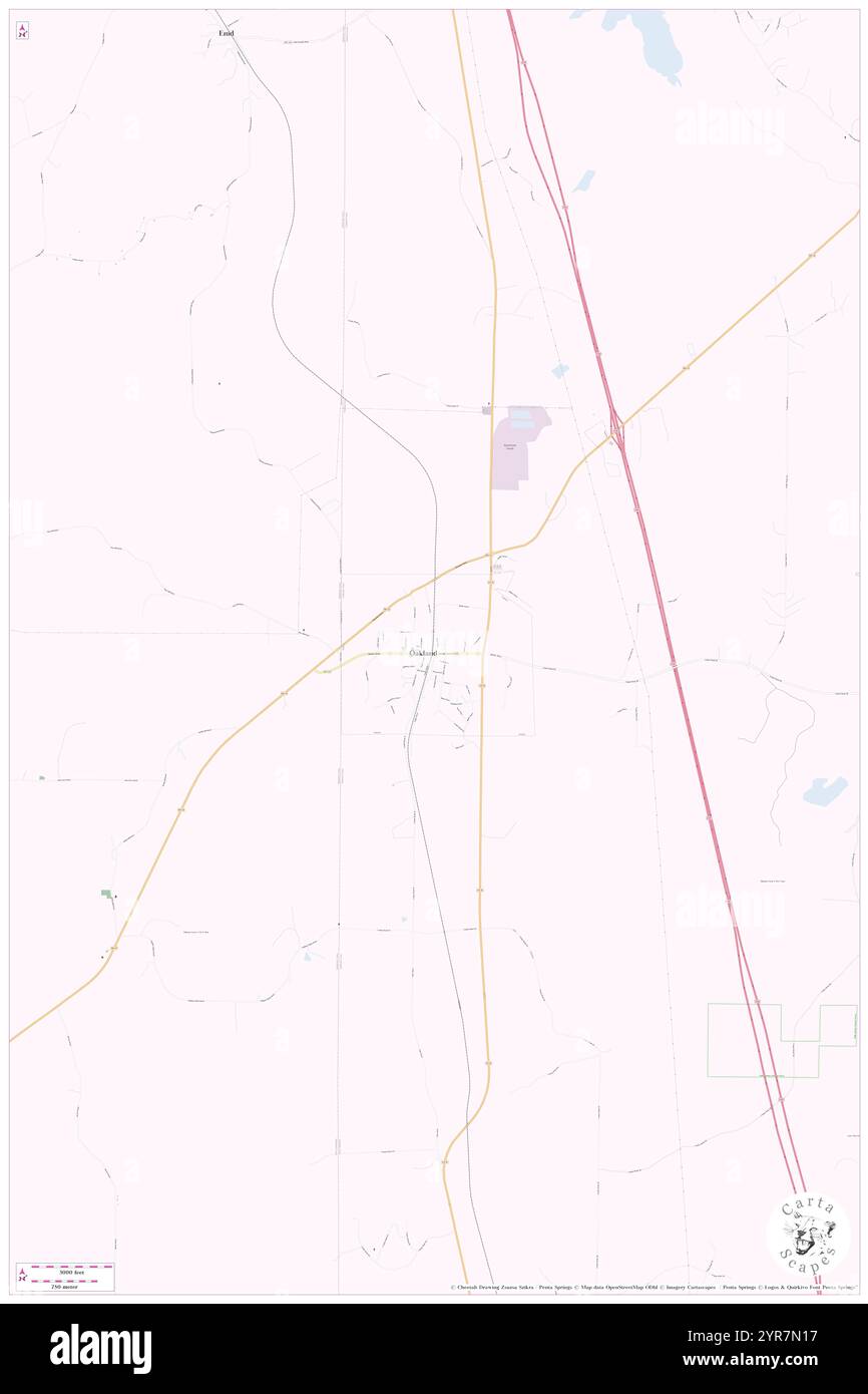 Map of oakland mississippi Cut Out Stock Images & Pictures - Alamy