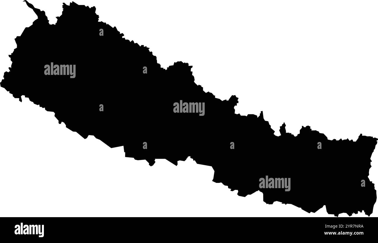 Map nepal sign silhouette Stock Vector Images - Alamy