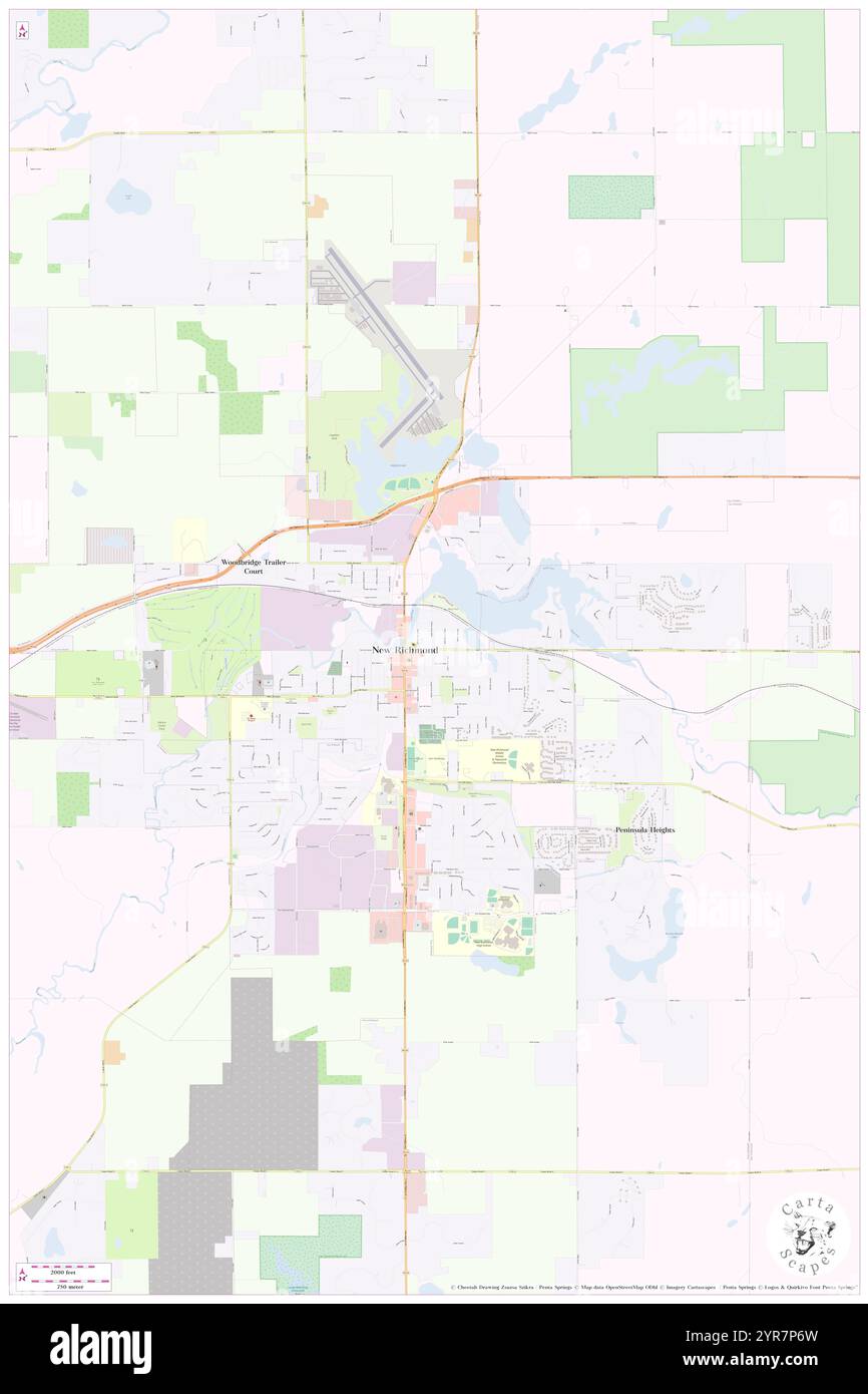 Map of new richmond wisconsin Cut Out Stock Images & Pictures - Alamy
