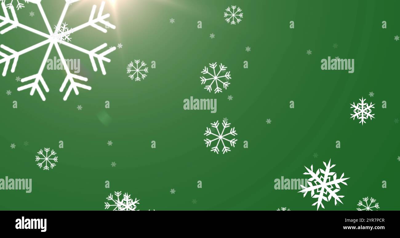 Image of dna strand over glowing christmas gifts and snowflakes on ...