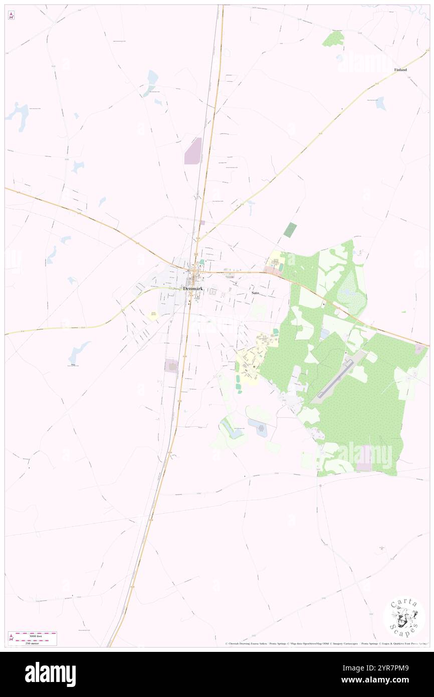 Denmark south carolina map Cut Out Stock Images & Pictures - Alamy