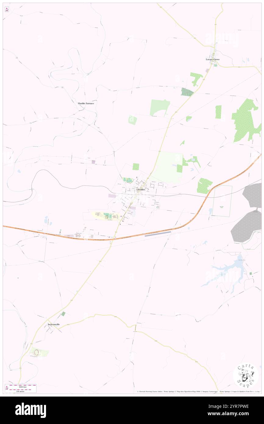 Map of peebles ohio Cut Out Stock Images & Pictures - Alamy