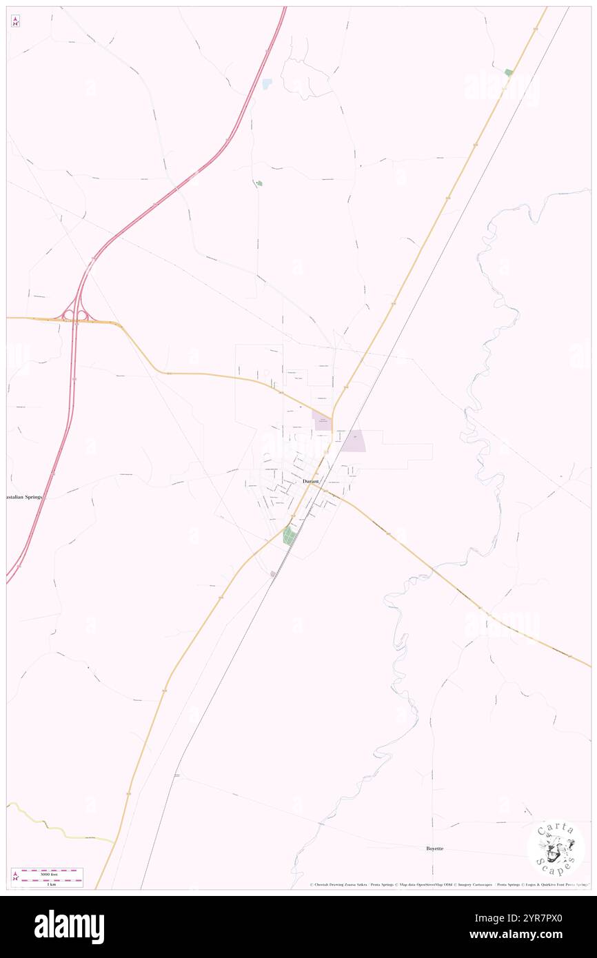 Durant mississippi map Cut Out Stock Images & Pictures - Alamy