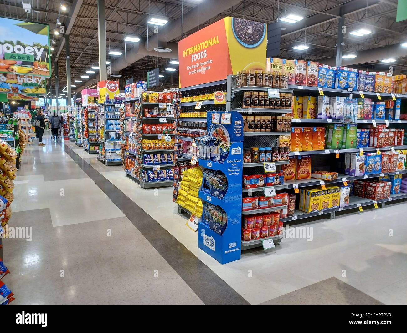 Toronto, On, Canada - August 27, 2024: View at the grocery department ...