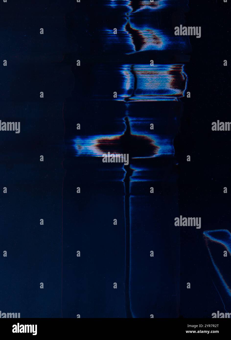 Glitch overlay. Digital distortion. Broken screen. Blue orange white ...