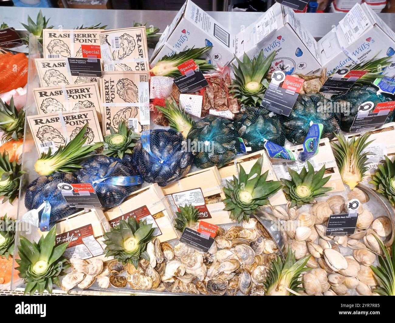 Toronto, On, Canada - August 28, 2024: View at the seafood department ...
