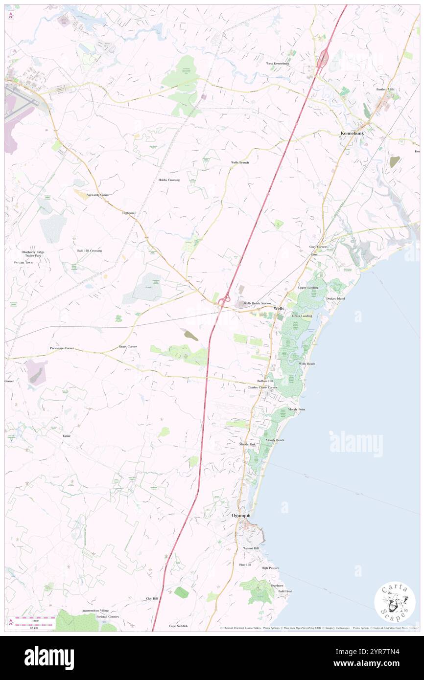 Wells maine map Cut Out Stock Images & Pictures - Alamy