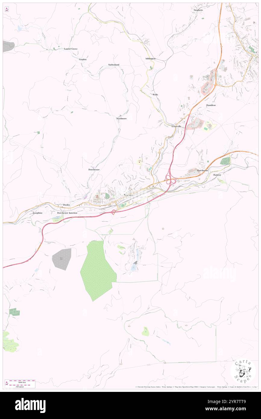 Map of norton virginia Cut Out Stock Images & Pictures - Alamy