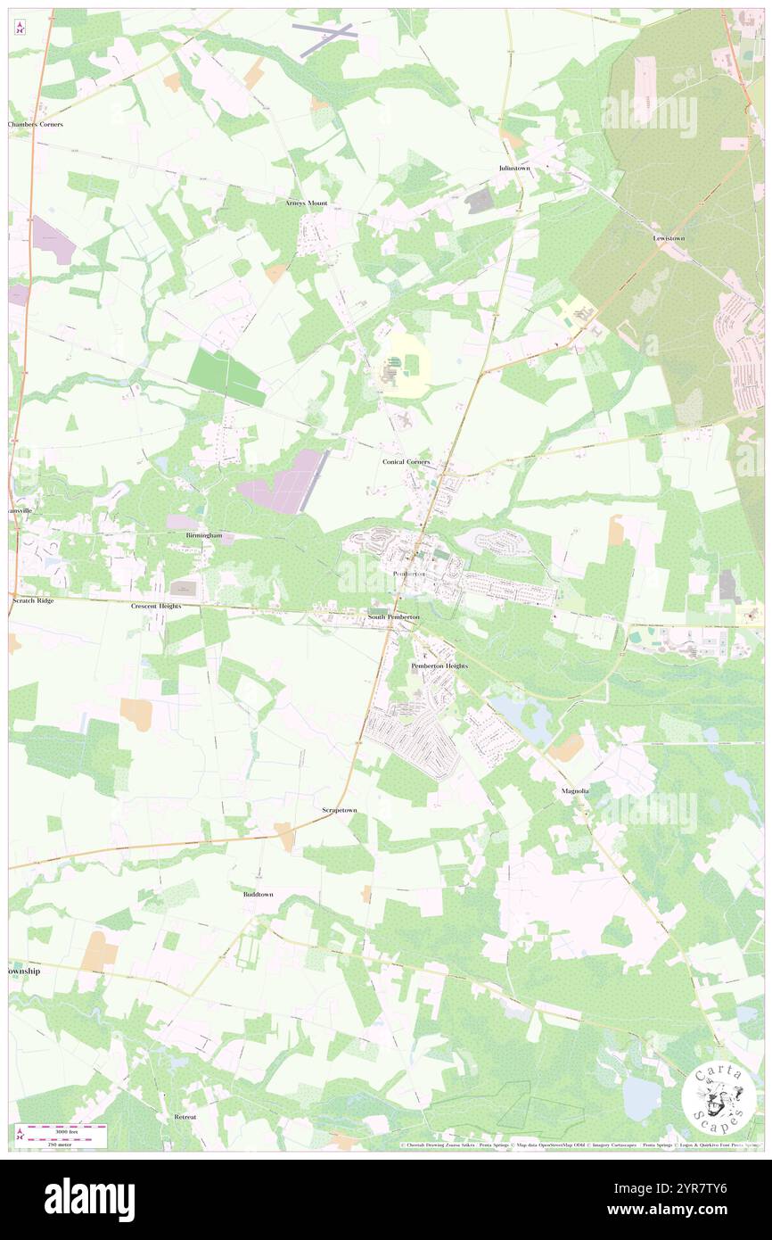 Map of pemberton new jersey Cut Out Stock Images & Pictures - Alamy