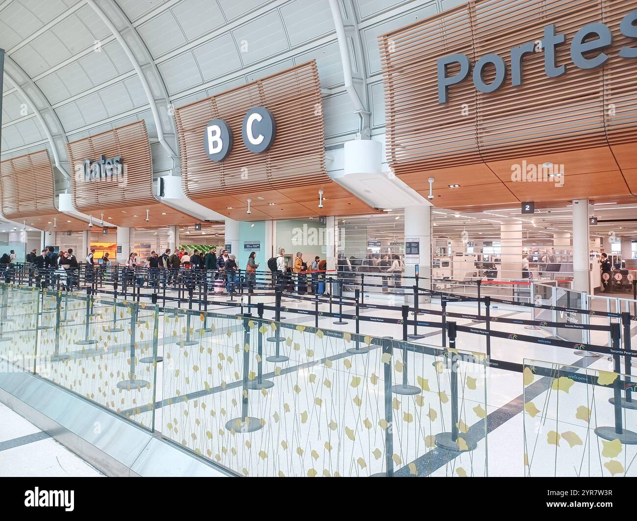 Toronto, ON, Canada - June 21, 2024: Inside view of the Toronto Pearson International Airport ...