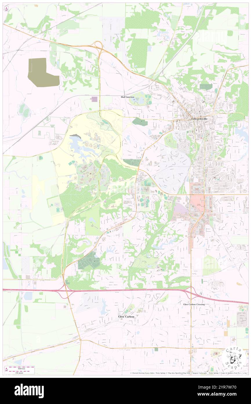 Edwardsville illinois map Cut Out Stock Images & Pictures - Alamy