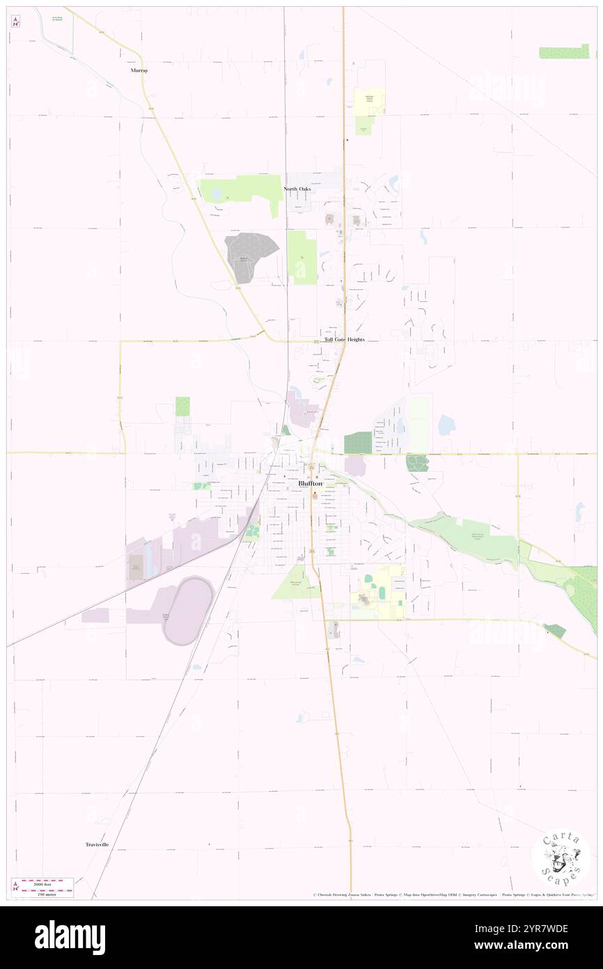 Bluffton indiana map Cut Out Stock Images & Pictures - Alamy