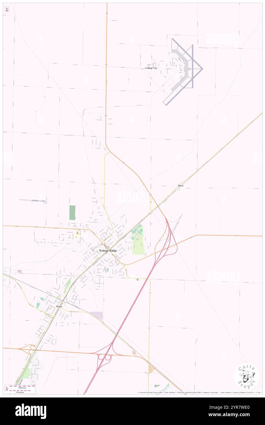 Map of walnut ridge Cut Out Stock Images & Pictures - Alamy